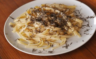 Creamy Pasta with Black Truffles